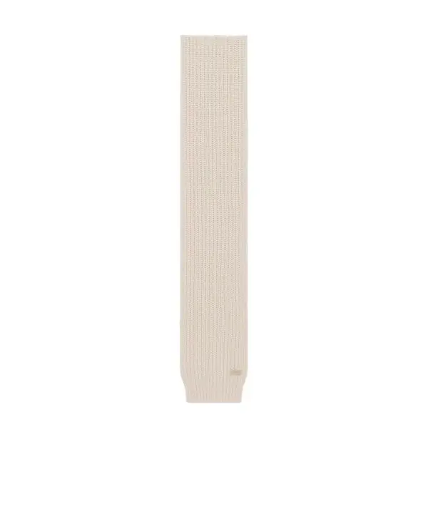 Saint Laurent Logo-patch Knitted Scarf - Nude