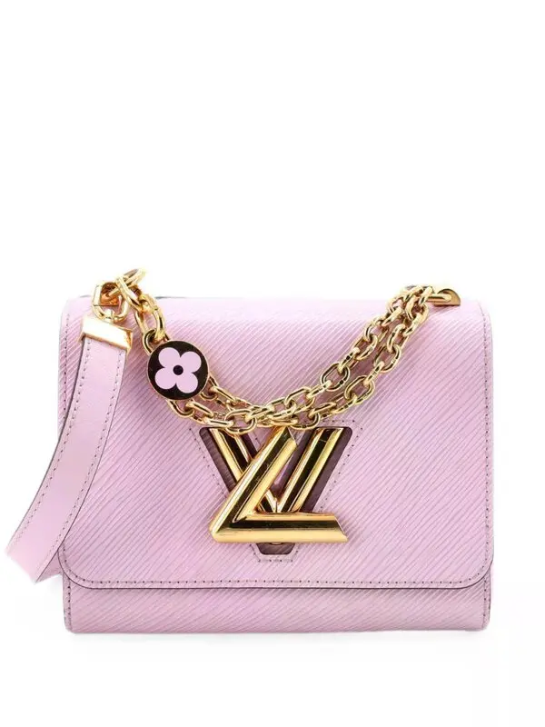 LOUIS VUITTON Braided Handle Twist Bag Epi Leather Pm Crossbody Bag - Pink
