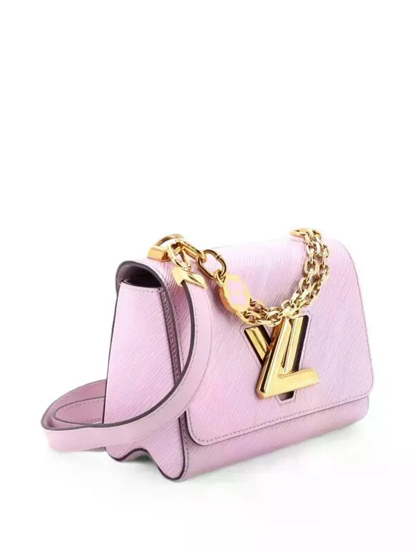 LOUIS VUITTON Braided Handle Twist Bag Epi Leather Pm Crossbody Bag - Pink