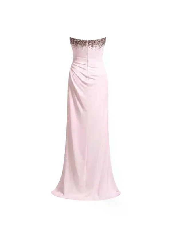 Amen Abiti Crystal-embellished Strapless Gown - Pink