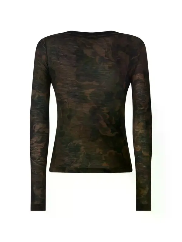 Pinko Floral-print Long-sleeve Cardigan