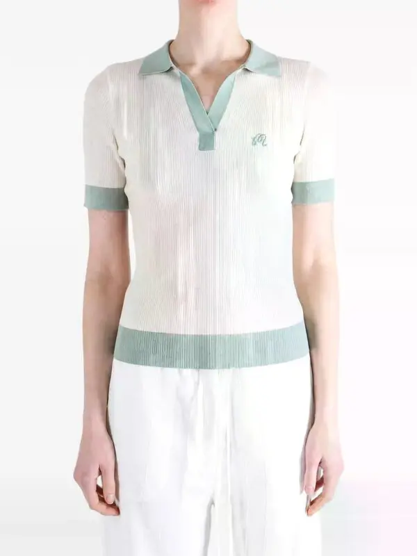 MALBON Melany Polo Shirt - Neutrals