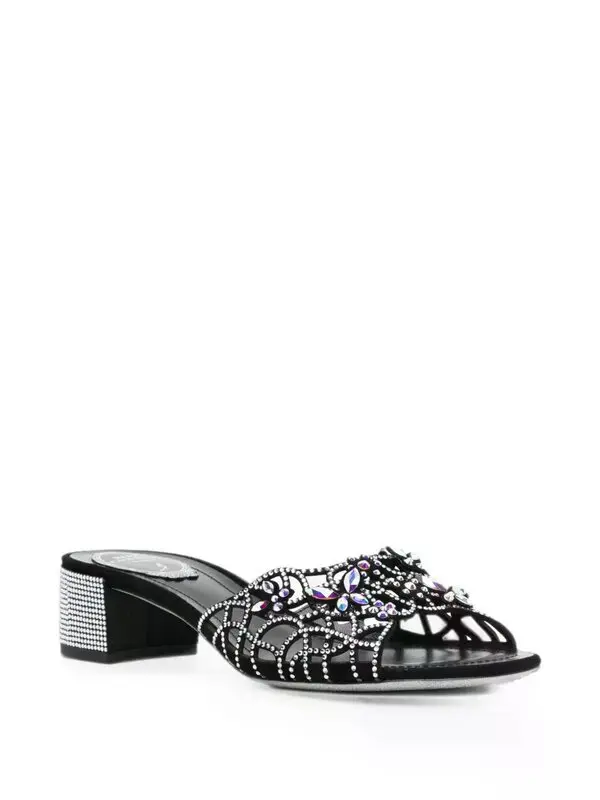 Rene Caovilla Eden Crystal-embellished Mules