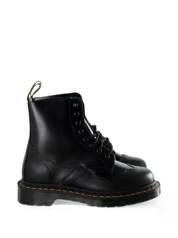 Dr. Martens 1460 Pascal Ri Wingtip-panel Lace-up Boots - Black