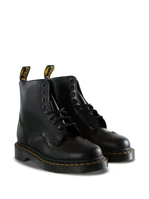 Dr. Martens 1460 Pascal Ri Wingtip-panel Lace-up Boots - Black