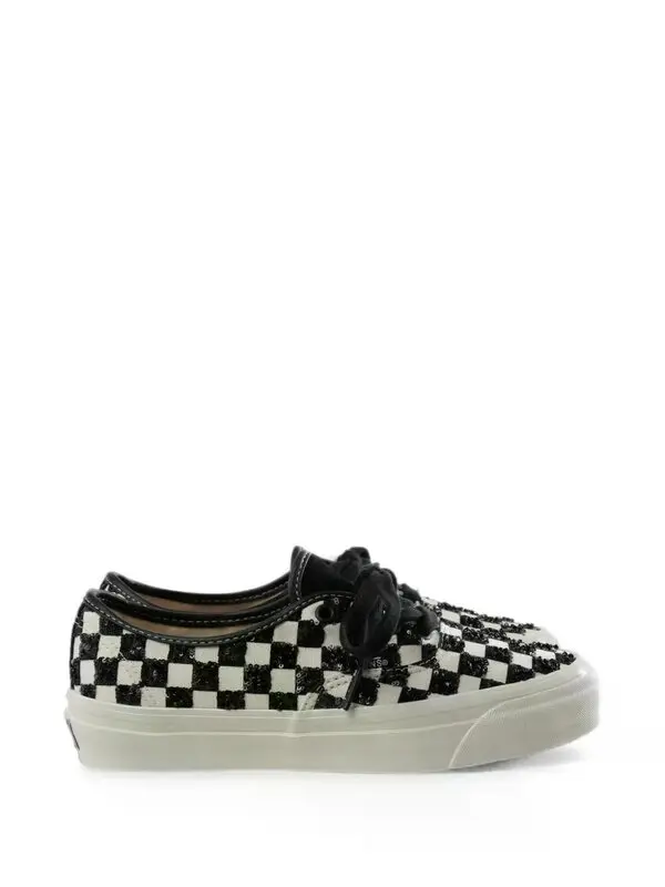 VANS Authentic Sequin-embellished Checkerboard Sneakers - Black