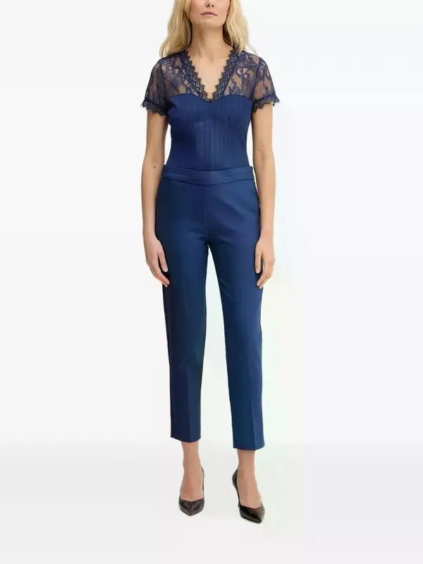 MORGAN Pressed Crease Slim-fit Trousers