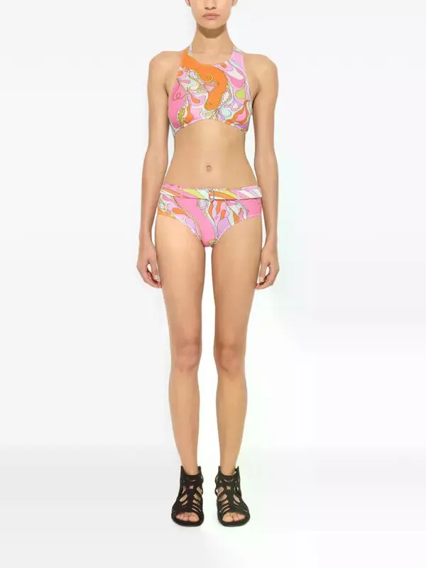 Emilio Pucci Orchidee-print Bikini Bottoms