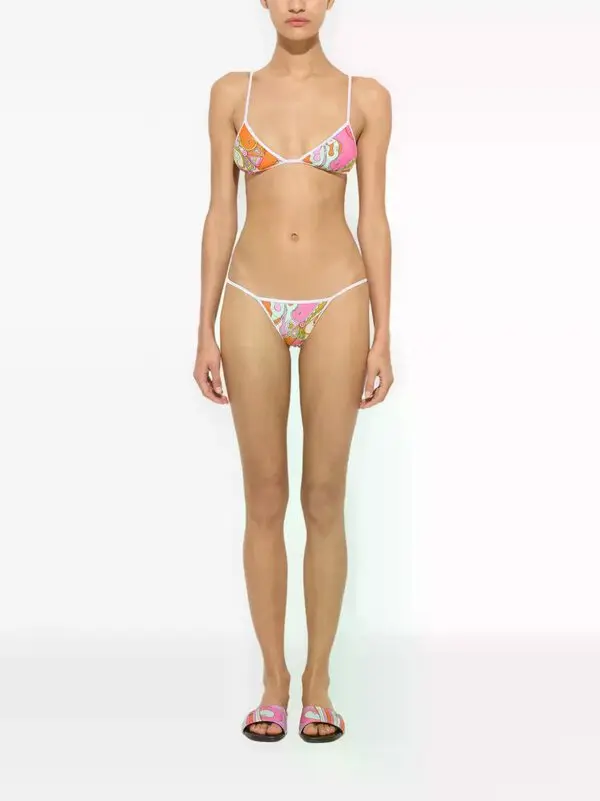 Emilio Pucci Orchidee Abstract-print Bikini Bottoms