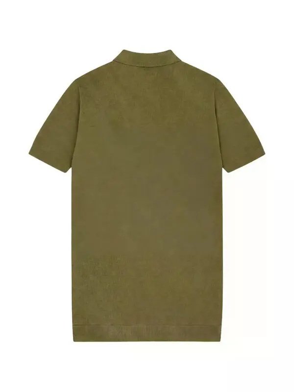 John Smedley Button Polo Shirt - Green