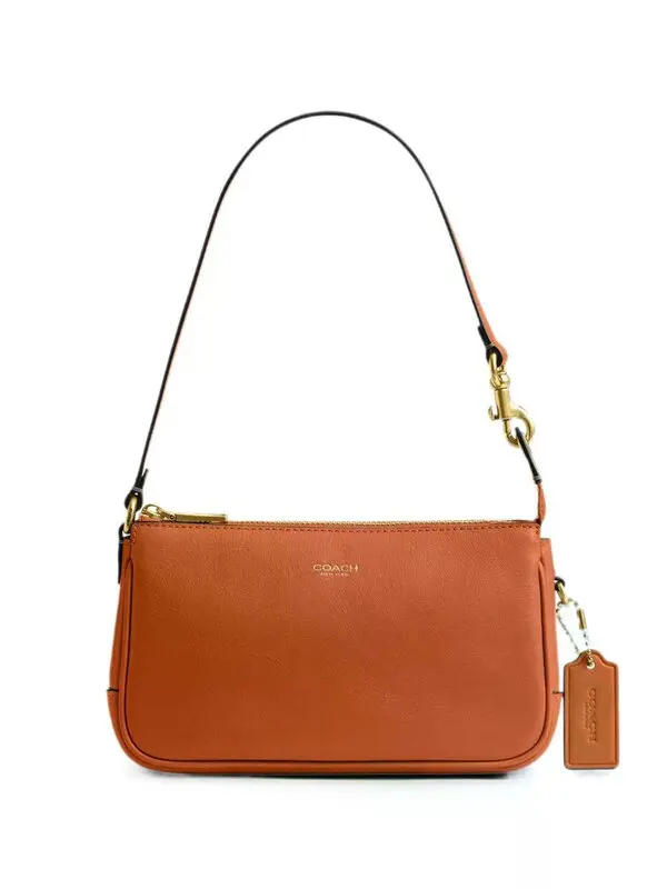 COACH Logo-print Leather Shoulder Bag - Orange