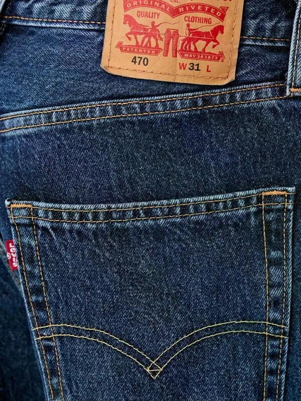 LEVI'S 470 Logo-patch Denim Shorts