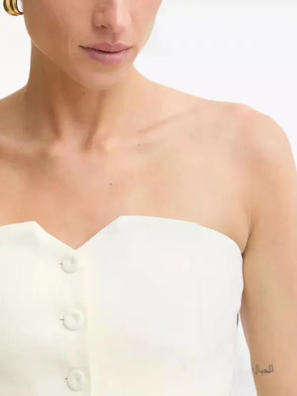 MORGAN Strapless Button-up Blouse