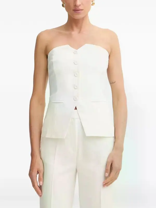 MORGAN Strapless Button-up Blouse