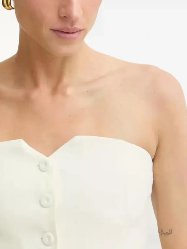 MORGAN Strapless Button-up Blouse