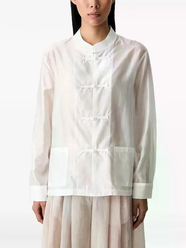 VICOLO Frog-fastening Shirt - White