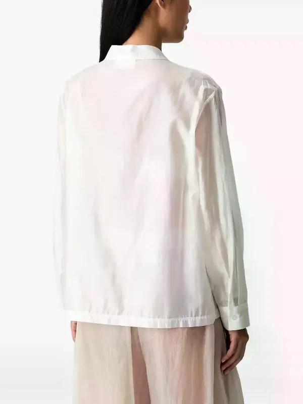 VICOLO Sheer Frog Fastening Shirt