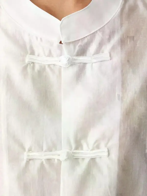 VICOLO Sheer Frog Fastening Shirt