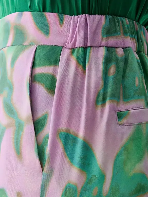 MORGAN Floral Print Wide Leg Trousers