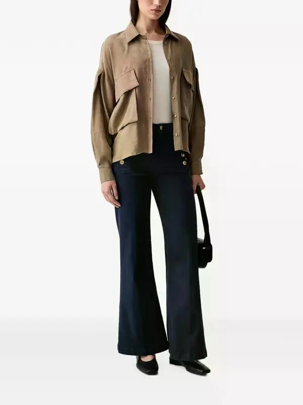 VICOLO Button-detail Flared Jeans