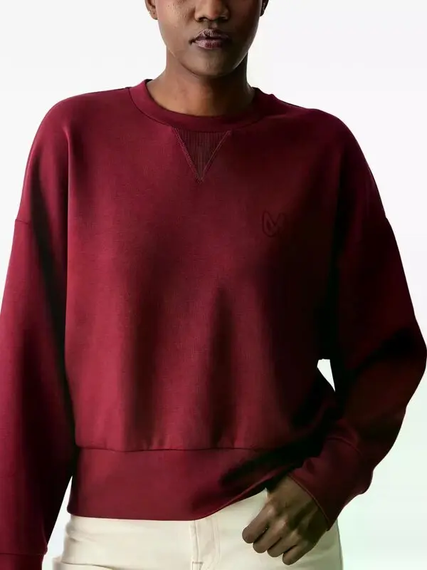 MOS MOSH Logo Embroidered V-insert Sweatshirt