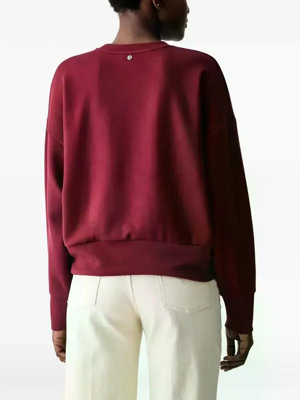 MOS MOSH Logo Embroidered V-insert Sweatshirt