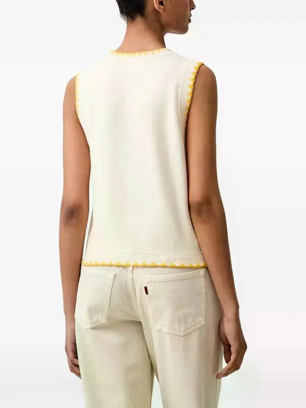 NEVER FULLY DRESSED Sleeveless Embroidered Vest