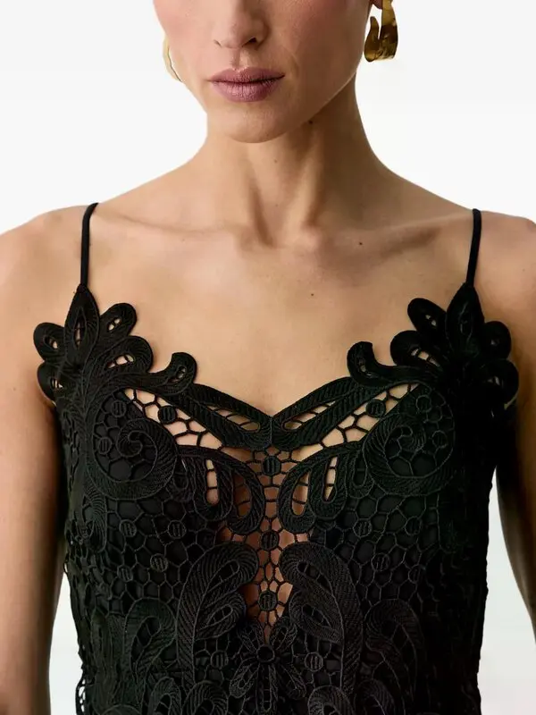 MORGAN Lace-panelled Jumpsuit With V-neck And Spaghetti Straps