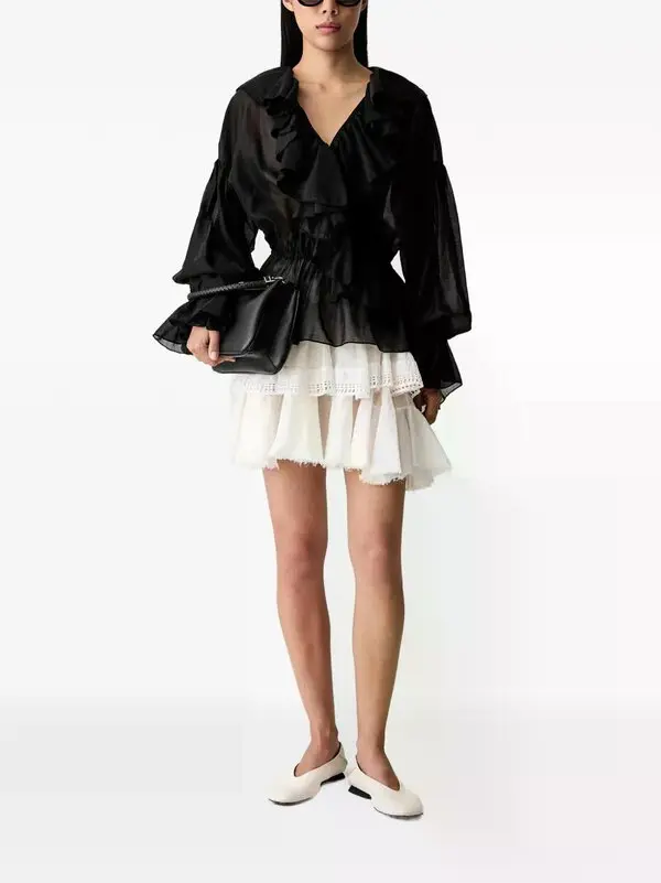 VICOLO Broderie Anglaise Mini Skirt