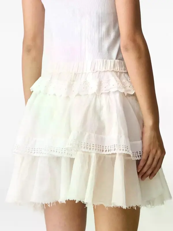 VICOLO Broderie Anglaise Mini Skirt