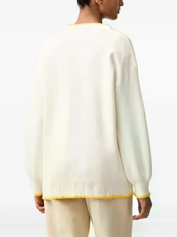 NEVER FULLY DRESSED Fruit-embroidered Long-sleeve Cardigan