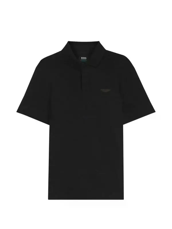 BOSS X Aston Martin Polo Shirt In Mercerized Cotton Jacquard - Black
