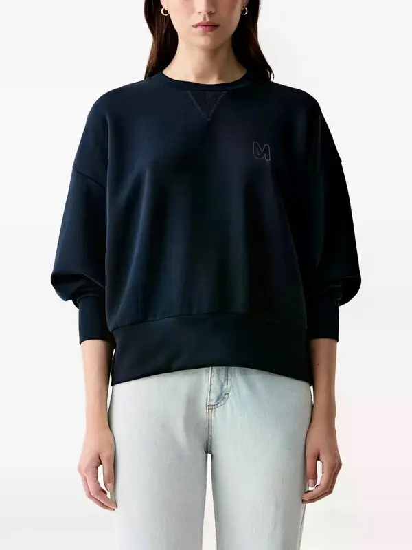 MOS MOSH Logo Embroidered Crewneck Sweatshirt
