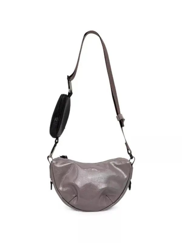 Rains Mini Valera Crinkled-finish Pouch-detail Shoulder Bag - Grey