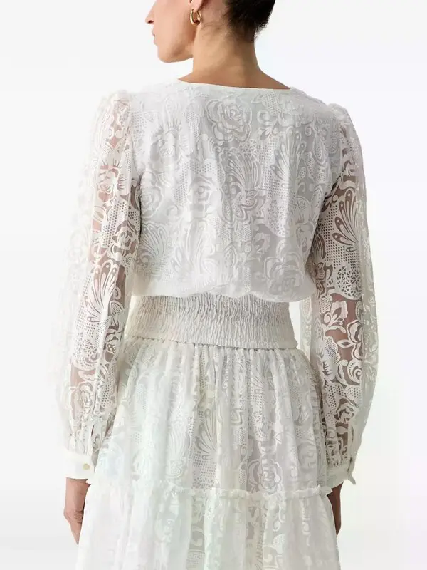 MORGAN Floral-lace Blouse