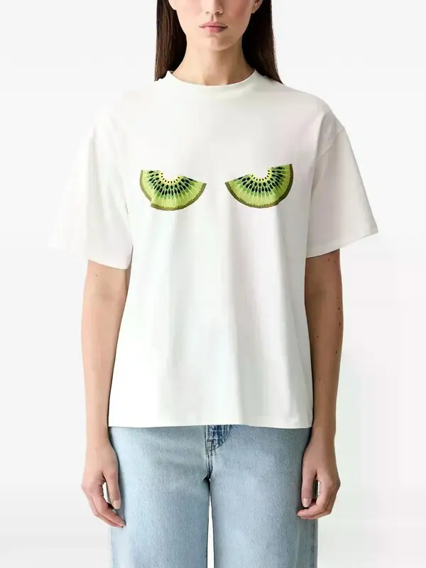 NEVER FULLY DRESSED Kiwi-print T-shirt