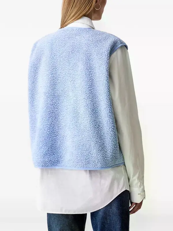 American Vintage Hoktown Logo-patch Gilet - Blue