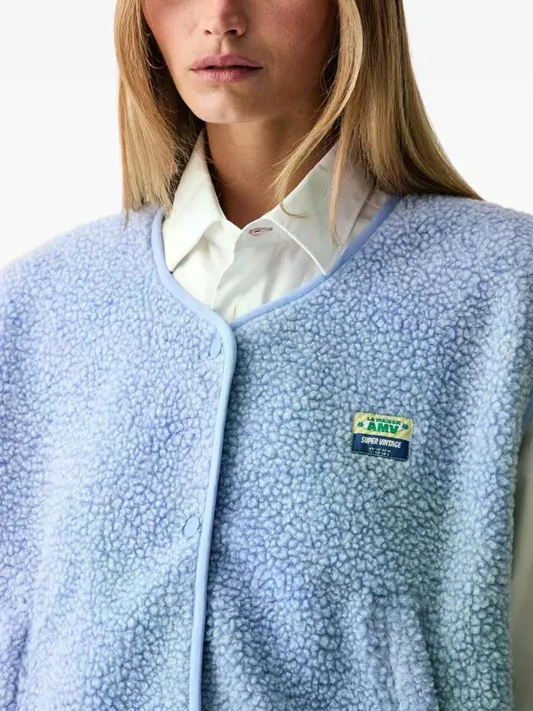American Vintage Hoktown Logo-patch Gilet - Blue