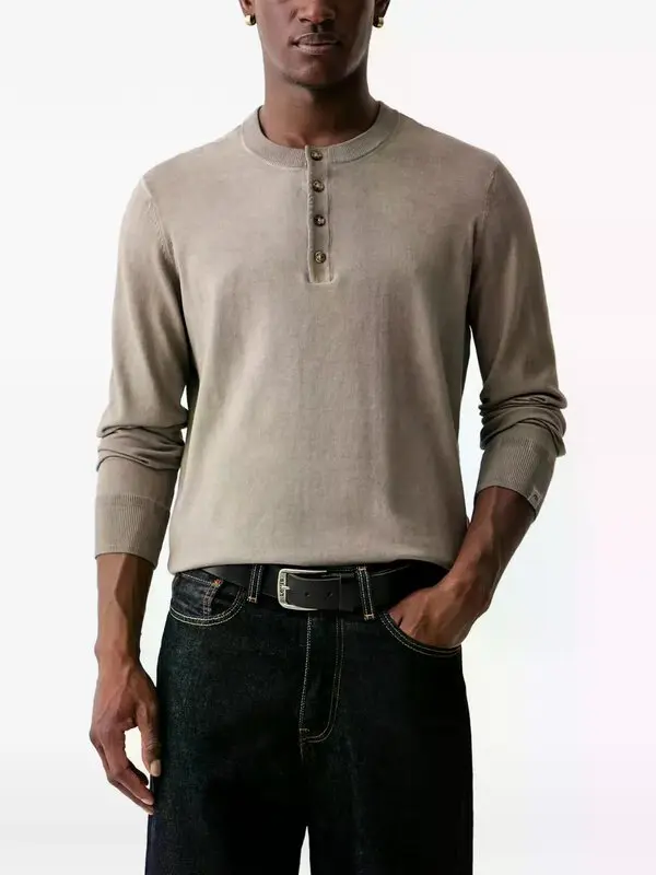 Rag & Bone Henley-neck Sweater - Neutrals