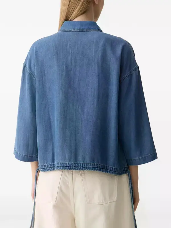 MOS MOSH Tessa Drawstring-hem Denim Shirt