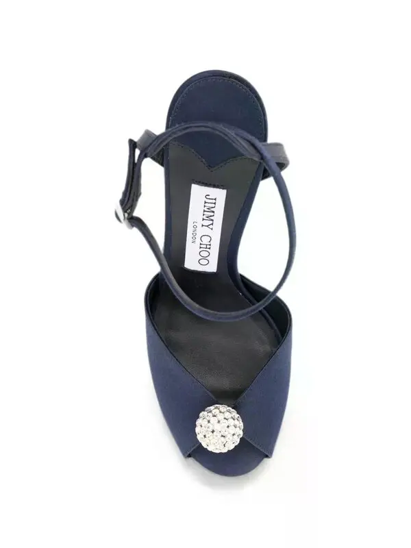 JIMMY CHOO Crystal-embellished Peep-toe Sandals