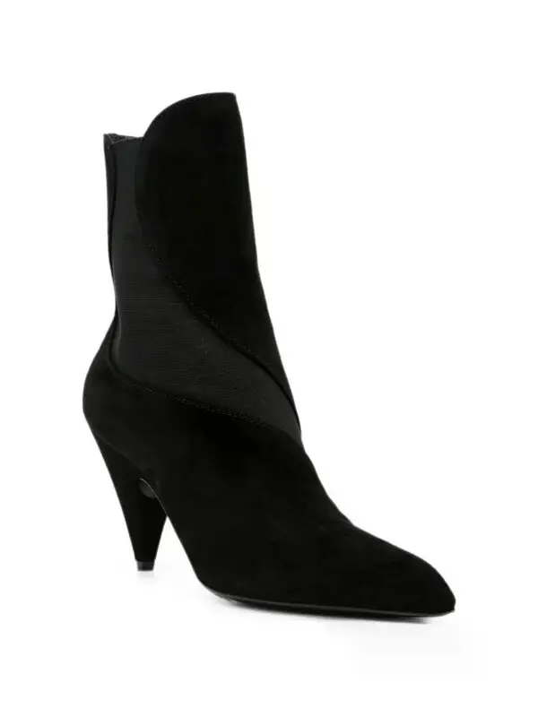 SERGIO ROSSI Mesh-insert Pointed-toe Ankle Boots