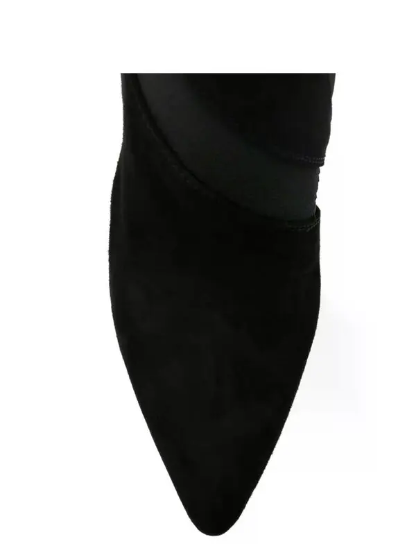 SERGIO ROSSI Mesh-insert Pointed-toe Ankle Boots