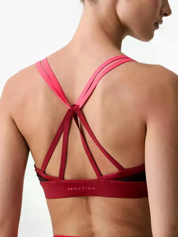 P.E Nation Strappy Colour-block Sports Bra
