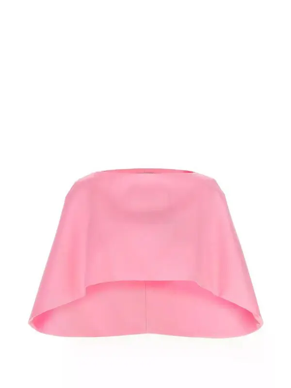 Alberta Ferretti Cropped Boat-neck Cape