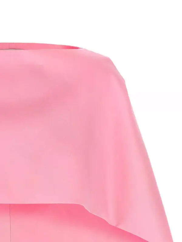 Alberta Ferretti Cropped Cape With Boat Neck - Pink