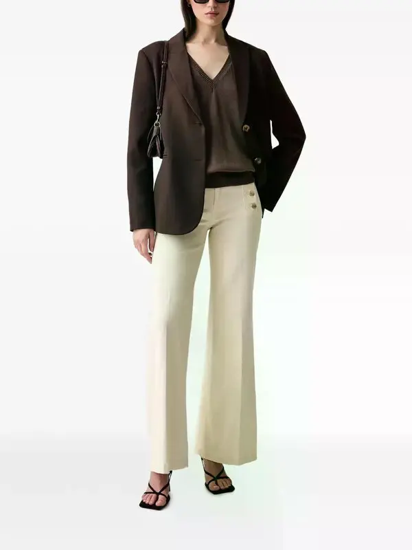 VICOLO Sleeveless Argyle V-neck Sweater