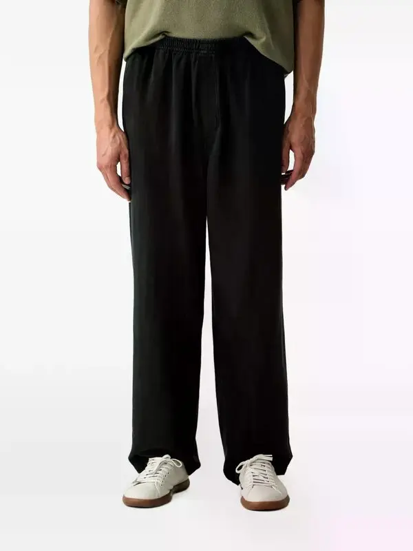 American Vintage Lycaz Elasticated-waist Straight-leg Trousers - Black