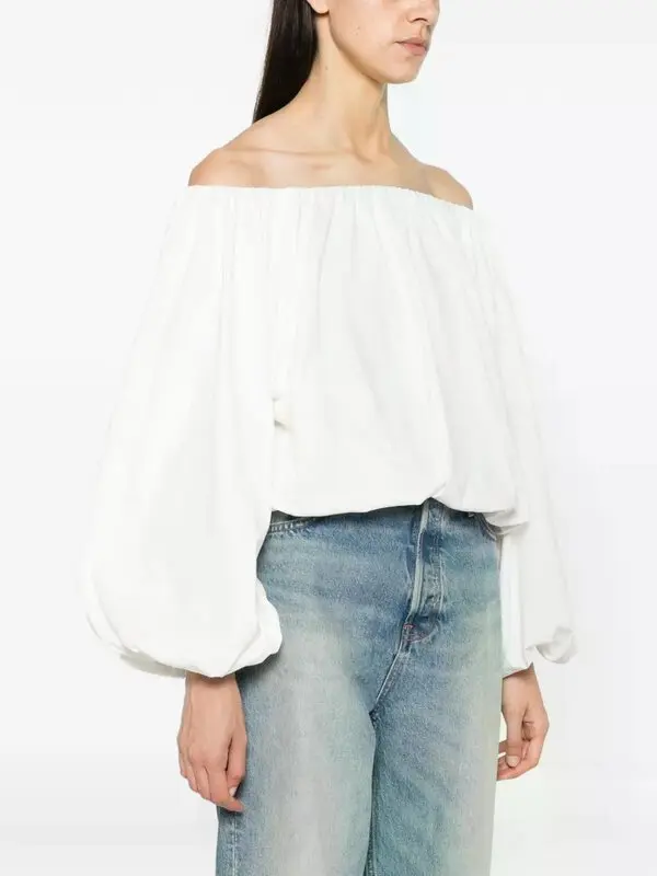 Dorothee Schumacher Off-shoulder Puff-sleeve Top