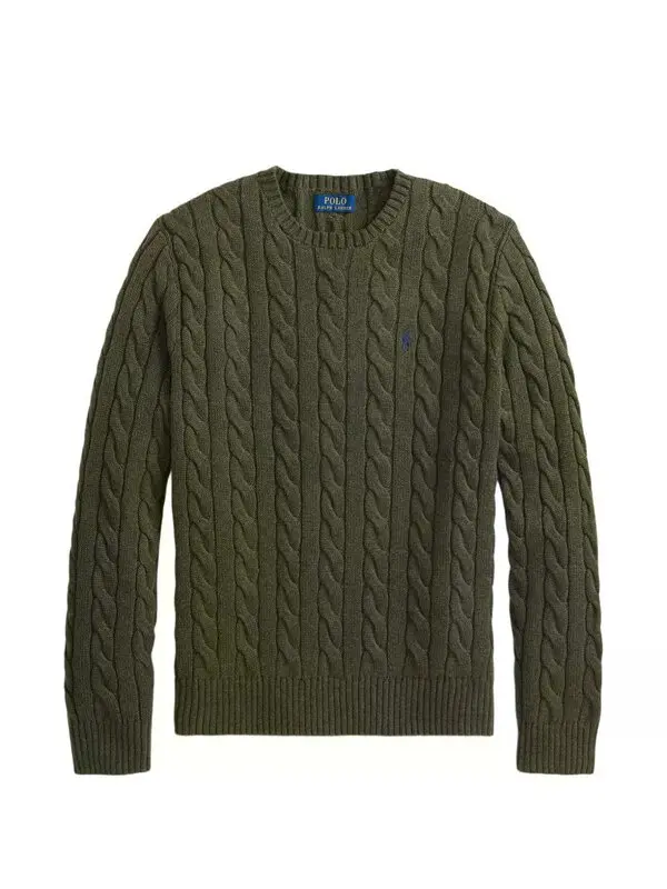 Polo Ralph Lauren Pony-embroidered Cable-knit Sweater - Green